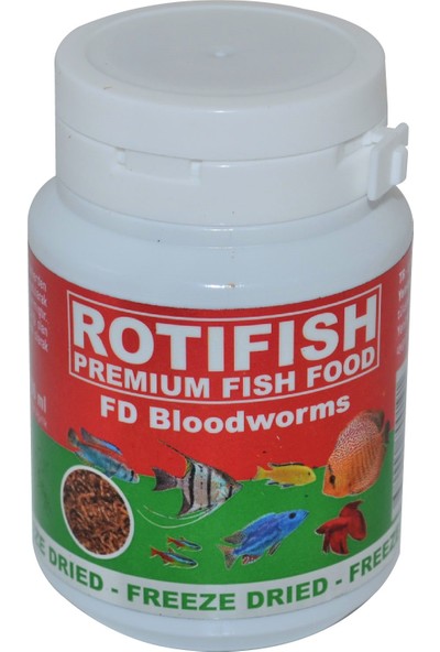 Rotifish Fd Bloodworms 100Ml (7Gr.) Kurutulmuş Kankurdu Rotifish Fd Bloodworms 100Ml (7Gr.) Kurutulmuş Kankurdu