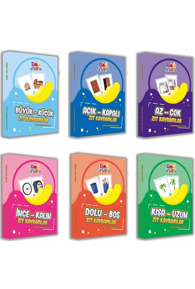Zıt Kavramlar Seti 6 Kutu Zıt Kavramlar Seti 6 Kutu