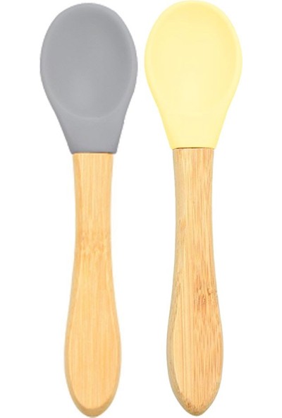 Oioi Bambu Saplı Silikon Kaşık 2'li