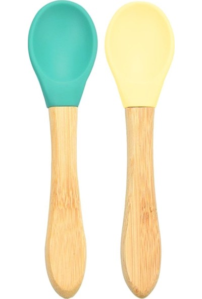 Oioi Bambu Saplı Silikon Kaşık 2'li