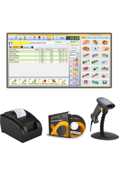 DemirSoft Barkod Okuyucu + Fiş Yazıcı + Barkodlu Satış Programı DemirSoft Barkod Okuyucu + Fiş Yazıcı + Barkodlu Satış Programı
