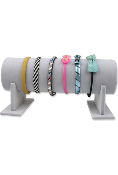 Aydın Dekor Yerli Kadife Ayaklı Gri Taç Toka Stand