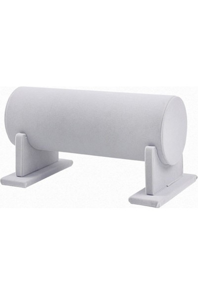 Aydın Dekor Yerli Kadife Ayaklı Gri 40 cm Taç Toka Stand (Aydindecor)