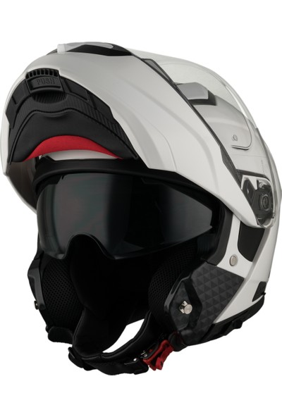 Vemar Sharkı Çene Açılır Kask Beyaz L Vemar Sharkı Çene Açılır Kask Beyaz L