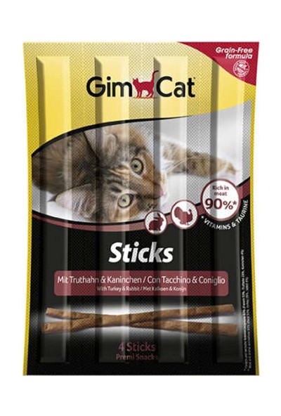 Gimcat Sticks 6 Paket Hindi Tavşan Etli Tahılsız Kedi Ödül Maması (1 Paket-4 Stick = 20 gr) Gimcat Sticks 6 Paket Hindi Tavşan Etli Tahılsız Kedi Ödül Maması (1 Paket-4 Stick = 20 gr)