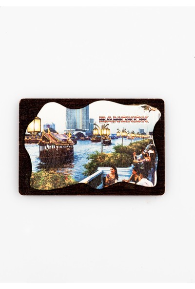 Dünyadan Hediyeler Tayland Bangkok Temalı Deri Magnet Ahşap Tabaka Dünyadan Hediyeler Tayland Bangkok Temalı Deri Magnet Ahşap Tabaka