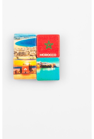 Dünyadan Hediyeler Fas Temalı Dörtlü Taş Magnet