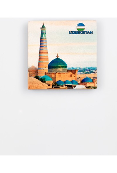 Dünyadan Hediyeler Özbekistan Temalı Taş Bardak Altlığı