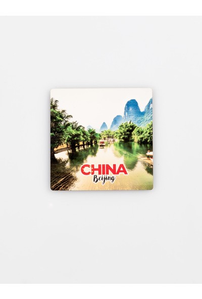 Dünyadan Hediyeler Çin Pekin Temalı Ahşap Bardak Altlığı