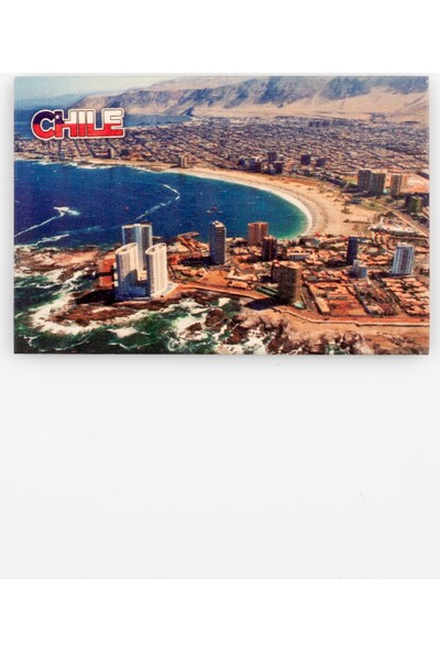 Dünyadan Hediyeler Şili Temalı Ahşap Kartpostal Magnet