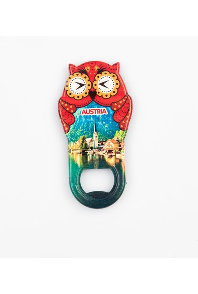 Dünyadan Hediyeler Avusturya Temalı Baykuş Magnet Kapak Açacak Dünyadan Hediyeler Avusturya Temalı Baykuş Magnet Kapak Açacak