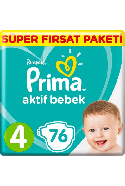 Prima Bebek Bezi Aktif Bebek 4 Beden Prima Bebek Bezi Aktif Bebek 4 Beden