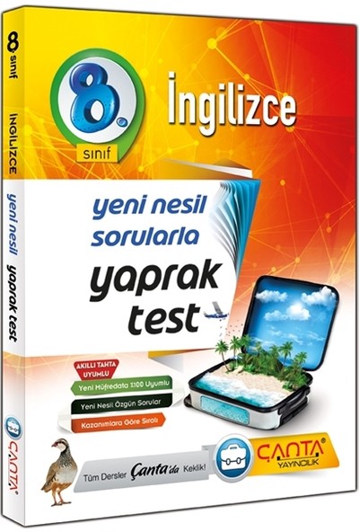 Çanta Yayınları 8. Sınıf İngilizce Çek Kopart Yaprak Test Çanta Yayınları 8. Sınıf İngilizce Çek Kopart Yaprak Test