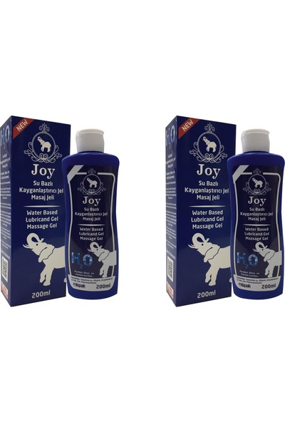 Joy Su Bazlı Kayganlaştırıcı 200 ml Kokusuz ve Aromasız 2'li Masaj Jeli