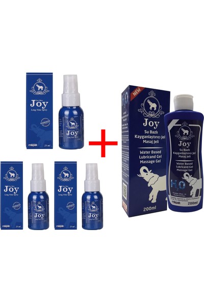 Joy Sprey 3'lü + Joy Su Bazlı Kayganlaştırıcı Masaj Jeli 200 ml