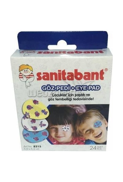 Sanitabant Eye Pad Göz Kapama Bandı 24 Lü 10 Kutu (240 Adet) Sanitabant Eye Pad Göz Kapama Bandı 24 Lü 10 Kutu (240 Adet)