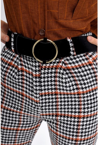 Deppoist Kadın Deliksiz Süet Tokalı Kemer