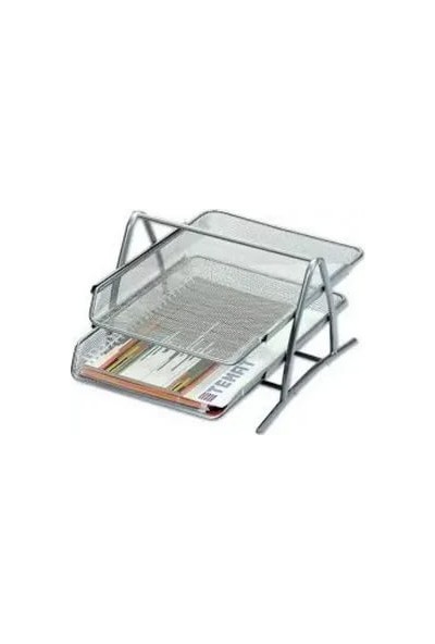 Temat Metal Evrak Rafı 2'li Gri Temat Metal Evrak Rafı 2'li Gri