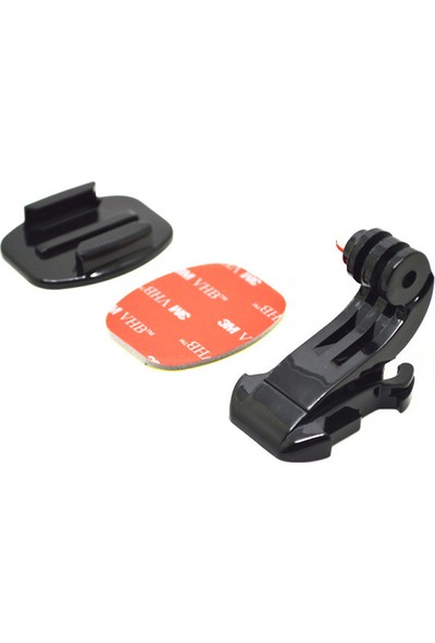 Tüm Aksiyon Kameralara Uyumlu Düz Zemin 3m Bantlı Aparat ve J Hook