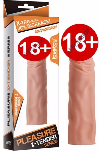 Lovetoy X- Tender Realistik Dokulu 5 cm Uzatmalı Penis KILIF-LV1053F Lovetoy X- Tender Realistik Dokulu 5 cm Uzatmalı Penis KILIF-LV1053F