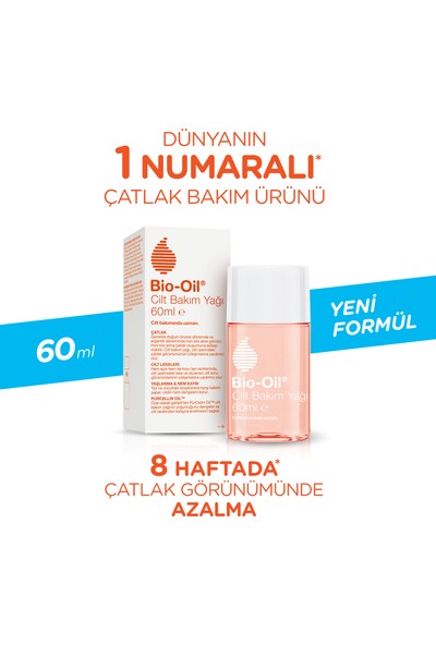 Bio-oil Çatlak Karşıtı & Nemlendirici Cilt Bakım Yağı 60 ml - Yeni Formül Bio-oil Çatlak Karşıtı & Nemlendirici Cilt Bakım Yağı 60 ml - Yeni Formül