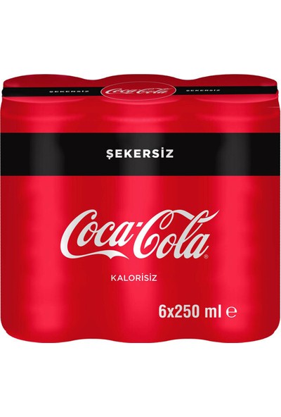 Coca Cola Şekersiz Kutu 6x250 ml Coca Cola Şekersiz Kutu 6x250 ml