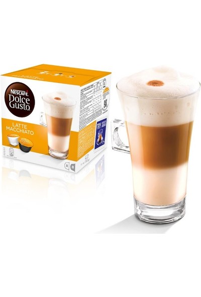 Nescafe Dolce Gusto Latte Macchiato 16 Kapsül Kahve %100 Arabica Nescafe Dolce Gusto Latte Macchiato 16 Kapsül Kahve %100 Arabica