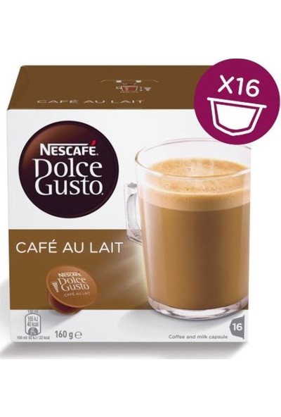 Nescafe Dolce Gusto Cafe Au Lait 16 Kapsül Kahve %100 Arabica Nescafe Dolce Gusto Cafe Au Lait 16 Kapsül Kahve %100 Arabica