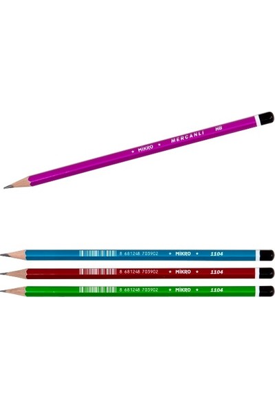 Mikro Mercanlı Kurşun Kalem - 12 Adet Mikro Mercanlı Kurşun Kalem - 12 Adet