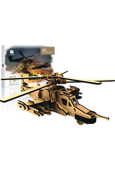 Pershang Kara Köpekbalığı Helikopteri 76 Parça Ahşap Puzzle Pershang Kara Köpekbalığı Helikopteri 76 Parça Ahşap Puzzle
