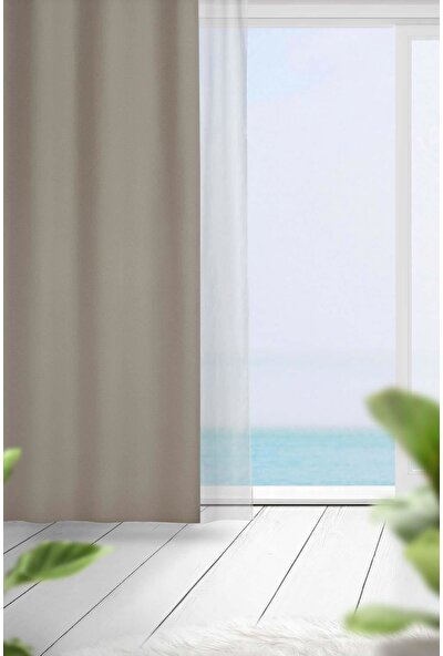 Premier Home Fon Perde Açık Kahve 140X270 Tek Kanat Premier Home Fon Perde Açık Kahve 140X270 Tek Kanat