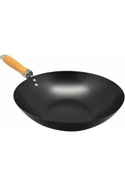 Axentia 30 x 7.5 cm Non Stick Ahşap Saplı Wok Tava