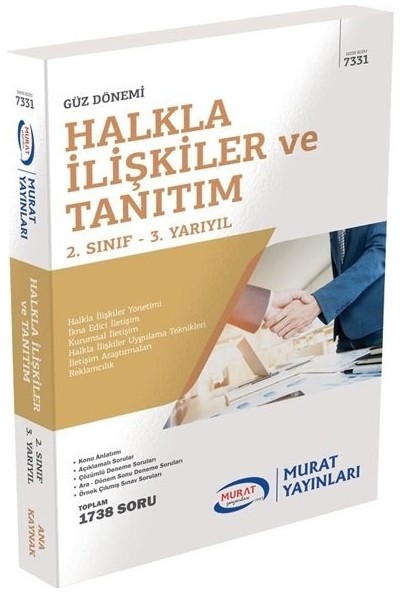 Murat Yayınları Açıköğretim 7331 2. Sınıf Güz Halkla Ilişkiler ve Tanıtım Konu Anlatımlı Soru Bankası