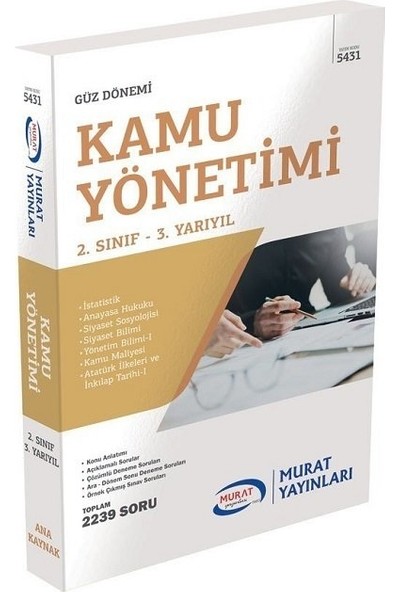 Murat Yayınları Açıköğretim 5431 2. Sınıf Güz Kamu Yönetimi Konu Anlatımlı Soru Bankası