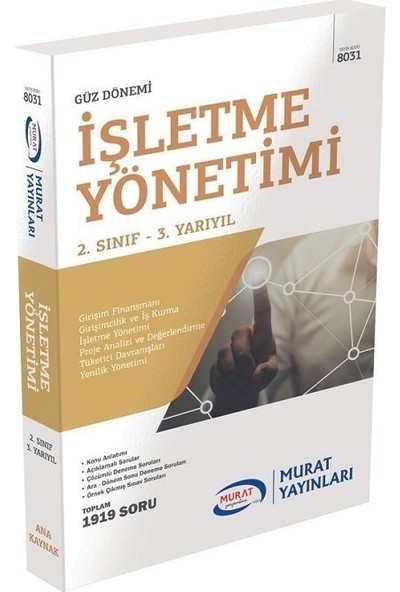 Murat Yayınları Açıköğretim 8031 2. Sınıf Güz Işletme Yönetimi Konu Anlatımlı Soru Bankası Murat Yayınları Açıköğretim 8031 2. Sınıf Güz Işletme Yönetimi Konu Anlatımlı Soru Bankası