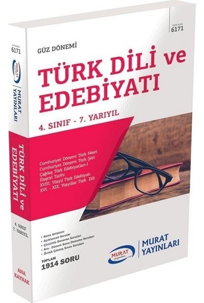 Murat Yayınları Açıköğretim 6171 4. Sınıf Güz Türk Dili Edebiyat Konu Anlatımlı Soru Bankası Murat Yayınları Açıköğretim 6171 4. Sınıf Güz Türk Dili Edebiyat Konu Anlatımlı Soru Bankası