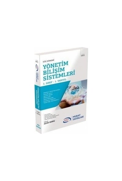 Murat Yayınları Açıköğretim 6411 1. Sınıf Güz Yönetim Bilişim Sistemleri Konu Anlatımlı Soru Bankası