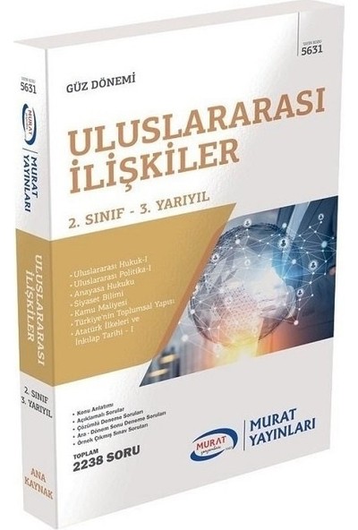 Murat Yayınları Açıköğretim 5631 2. Sınıf Güz Uluslararası Ilişkiler Konu Anlatımlı Soru Bankası