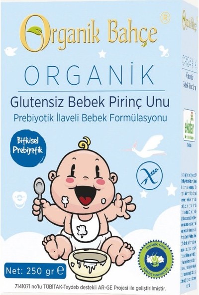 Organik Bahçe Organik Glutensiz Bebek Pirinç Unu 250 gr Organik Bahçe Organik Glutensiz Bebek Pirinç Unu 250 gr