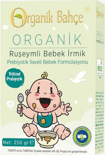 Organik Bahçe Organik Ruşeymli Bebek Irmik 250 gr Organik Bahçe Organik Ruşeymli Bebek Irmik 250 gr