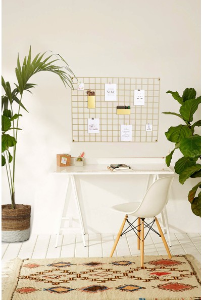 Catchme Metal Fotoğraf Askısı Tel Askılık Metal Pano Notluk Aksesuarlı 80 x 60 cm