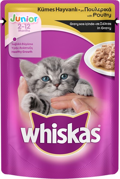 Whiskas Junior Tavuklu Yavru Kedi Konservesi Pouch 100 g 24 Adet Whiskas Junior Tavuklu Yavru Kedi Konservesi Pouch 100 g 24 Adet