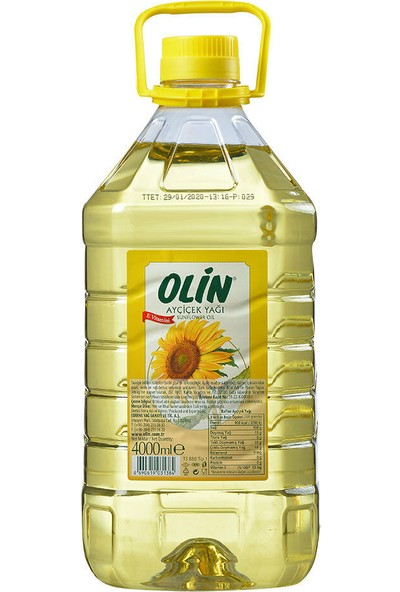 Olin Ayçiçek Yağı 4 lt Pet Olin Ayçiçek Yağı 4 lt Pet