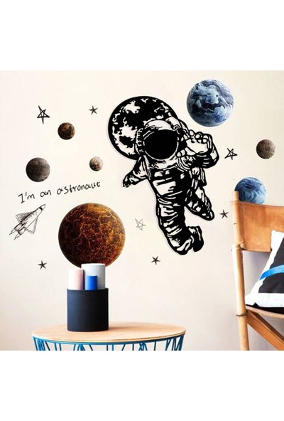 Baupor Astronot Metal Duvar Dekoru Baupor Astronot Metal Duvar Dekoru