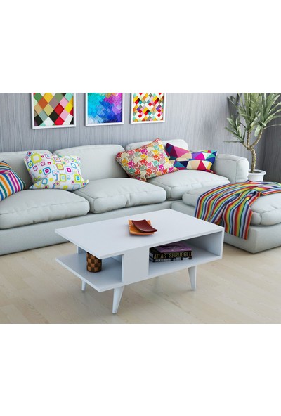 Cantek Damla Orta Sehpa Beyaz