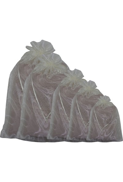 Dantelux Dantelli Bohça Kesesi Seti (5 Boy Kese) Dantelux Dantelli Bohça Kesesi Seti (5 Boy Kese)