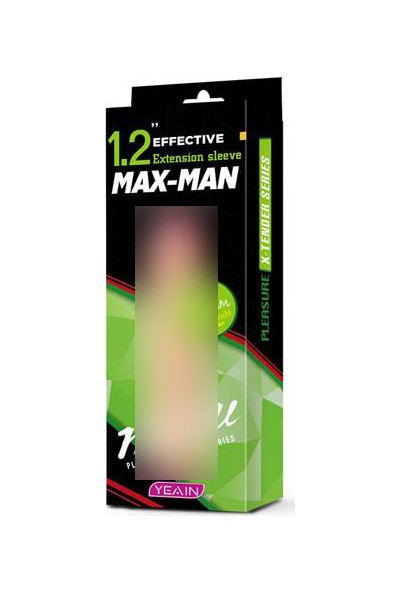 Yaein Yeain Max Man 2.5cm Uzatmalı Realistik Dokuda Penis Kılıfı - 912