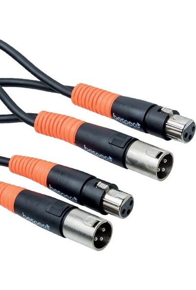 Bespeco Fm2 0,20 mt.dişi-Erkek Xlr Canon Kablo Adaptörü
