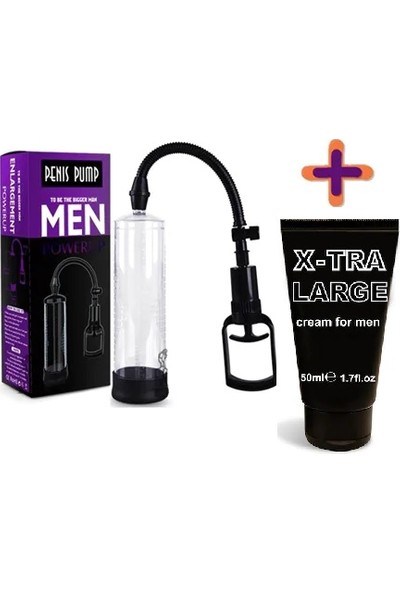 Xise Emiş Gücü Yüksek Penis Vakum Pompası 20 cm + Penis Bakım Kremi 50 ml