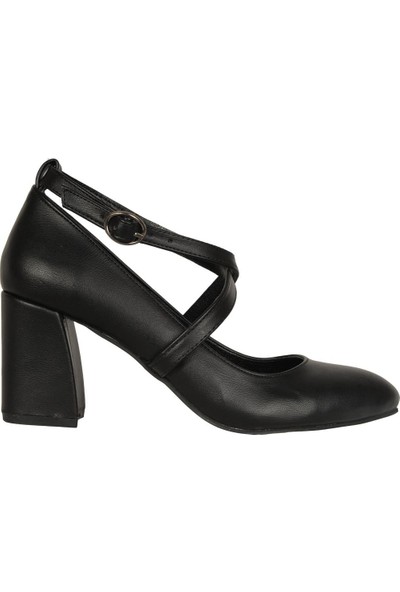 Karıno Siyah Mat 7Cm Kare Topuklu Kadın Abiye Ayakkabı Karıno Siyah Mat 7Cm Kare Topuklu Kadın Abiye Ayakkabı